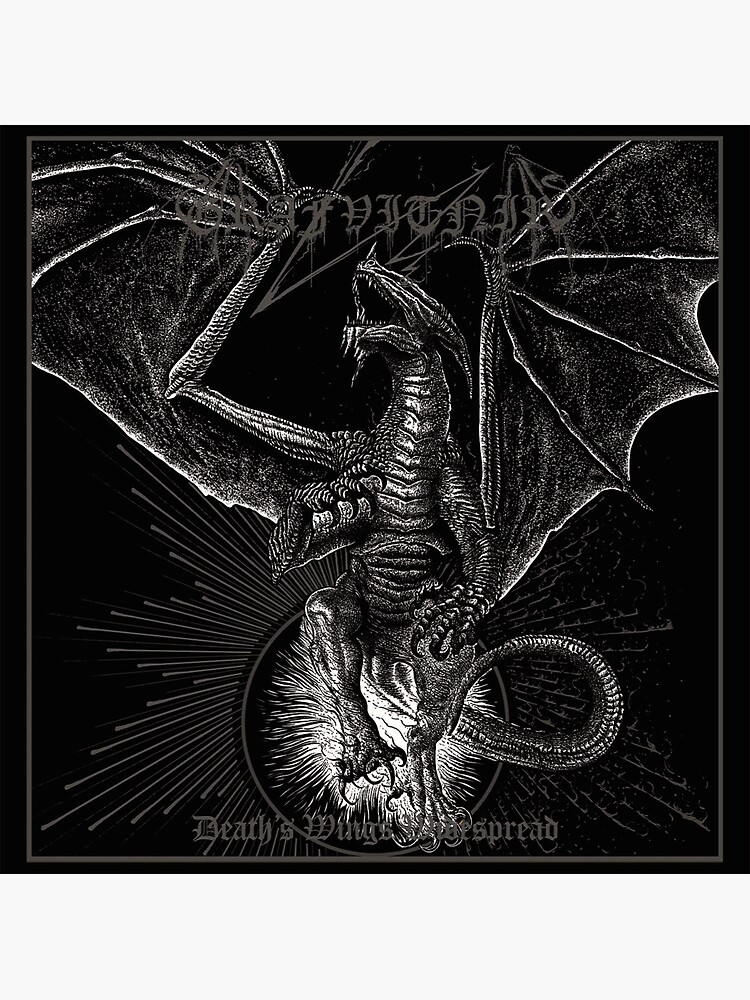 "Deaths Wings Widespread Grafvitnir" Sticker for Sale by Cliftonbernard ...