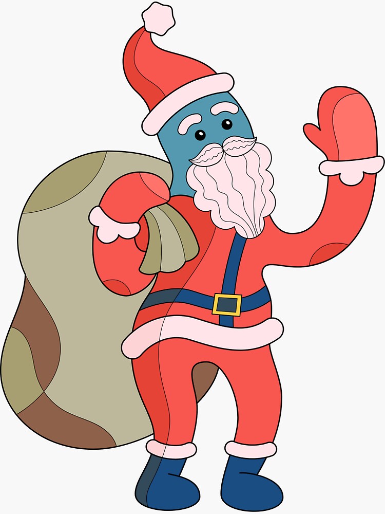 "Christmas Creep Santa Claus stickers for Christmas celebration ...