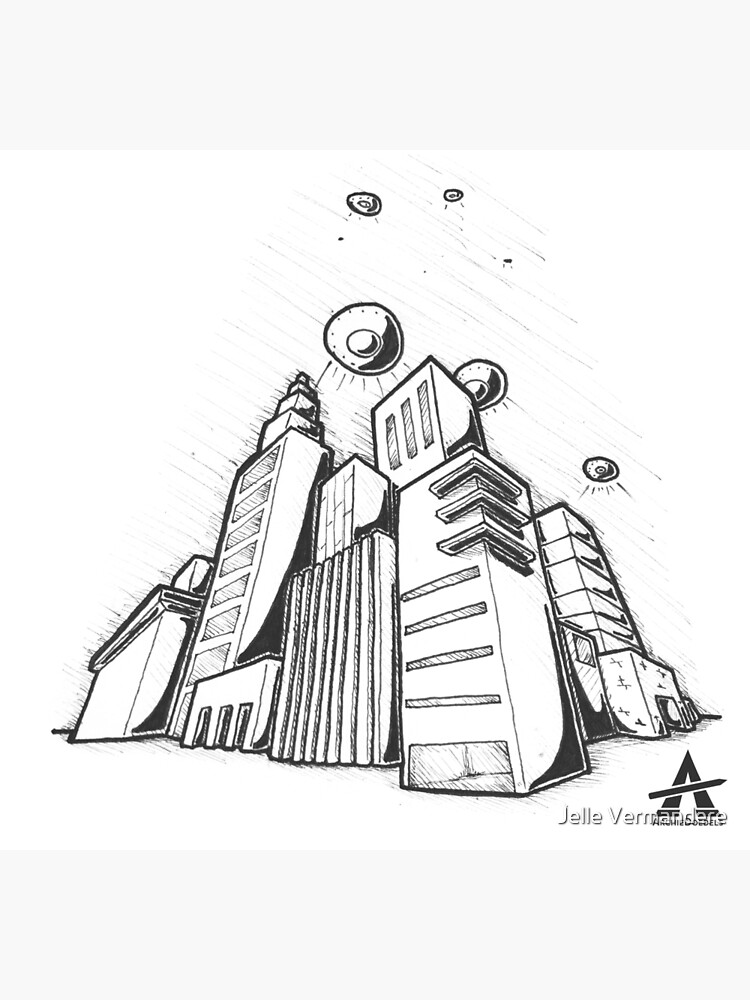 "Alien Invasion Line Sketch" Poster by ArchieDoedels | Redbubble