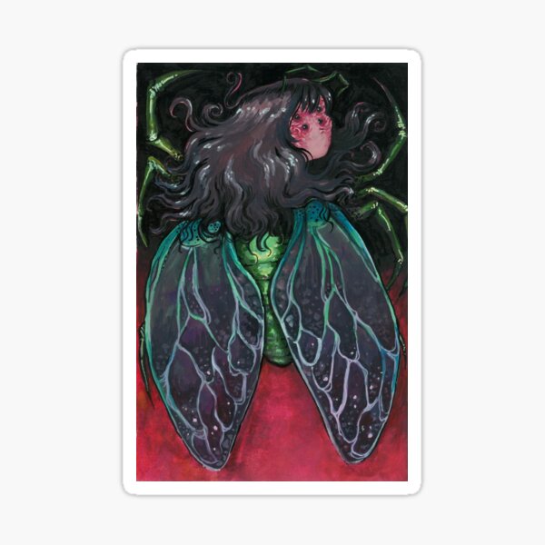 "The Lady is a Fly" Sticker for Sale by rabbitfoods | Redbubble