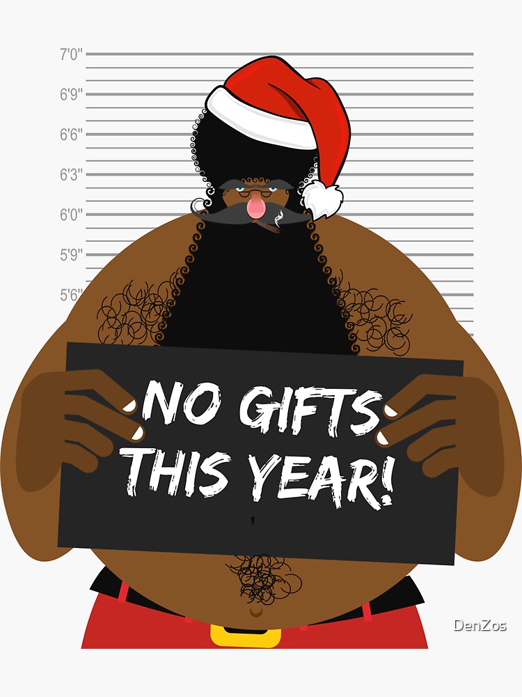 Pegatina «Camisas divertidas de Navidad, camisa de Navidad de Bad Santa ...