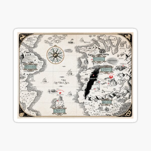 "Colorized Grishaverse Map (High Res)" Sticker for Sale by ...