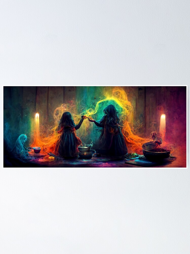 "Wiccan Sisters Spell for Mother" Poster for Sale by Stevovo | Redbubble