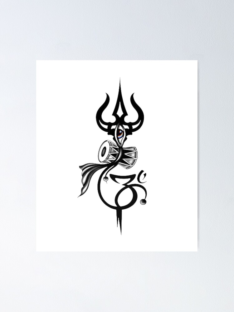 "Lord Shiva, trishul & oum " Poster for Sale by Selectionshop68 | Redbubble