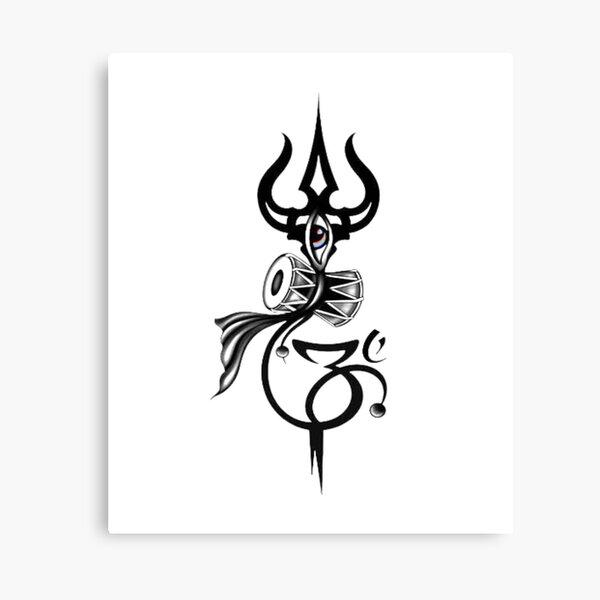 "Lord Shiva, trishul & oum " Canvas Print for Sale by Selectionshop68 ...