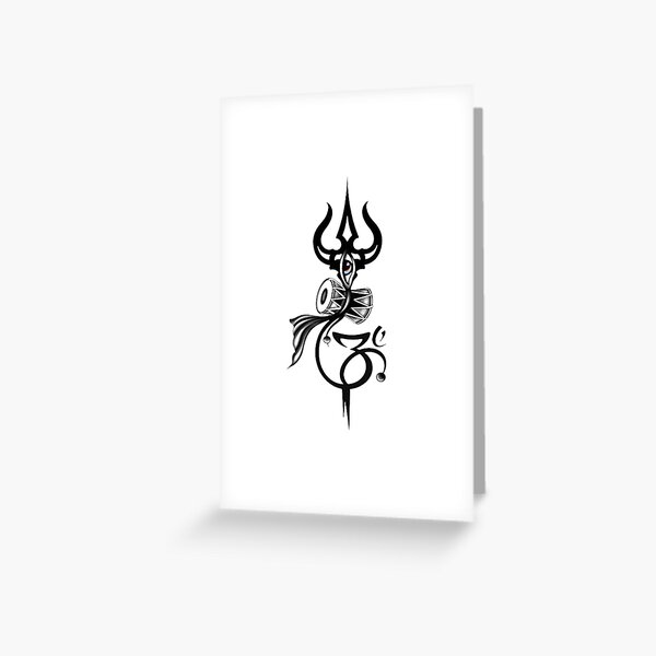"Lord Shiva, trishul & oum " Greeting Card for Sale by Selectionshop68 ...