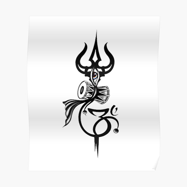 "Lord Shiva, trishul & oum " Poster for Sale by Selectionshop68 | Redbubble