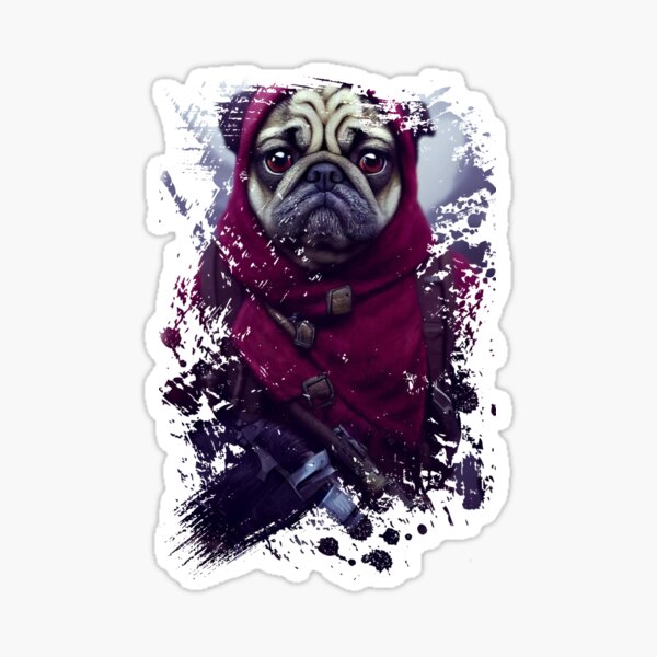 "pug soldier" Sticker for Sale by mayza-shop | Redbubble