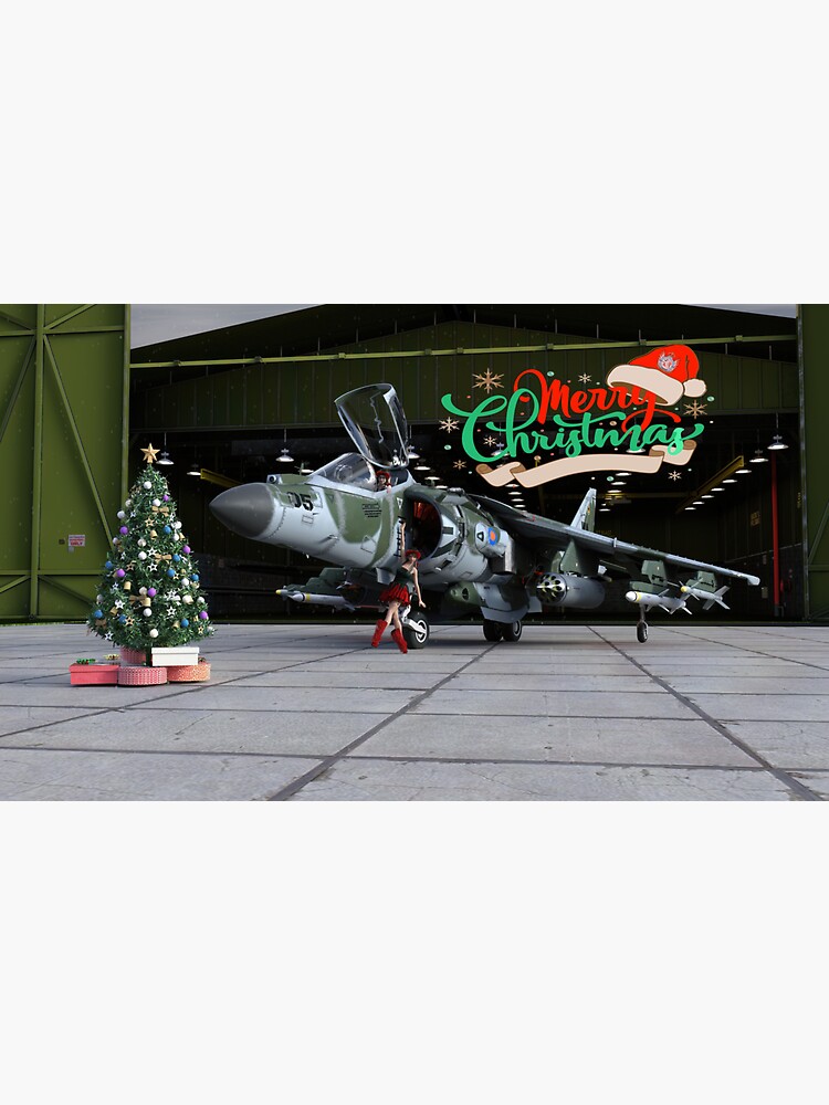 "Harrier Christmas Card" Sticker for Sale by DingoCreations | Redbubble