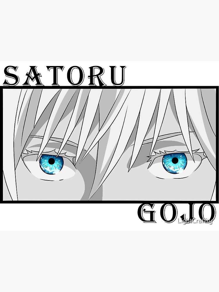 "GOJO SATORU's EYES (black text)" Art Print for Sale by LightCraffty ...