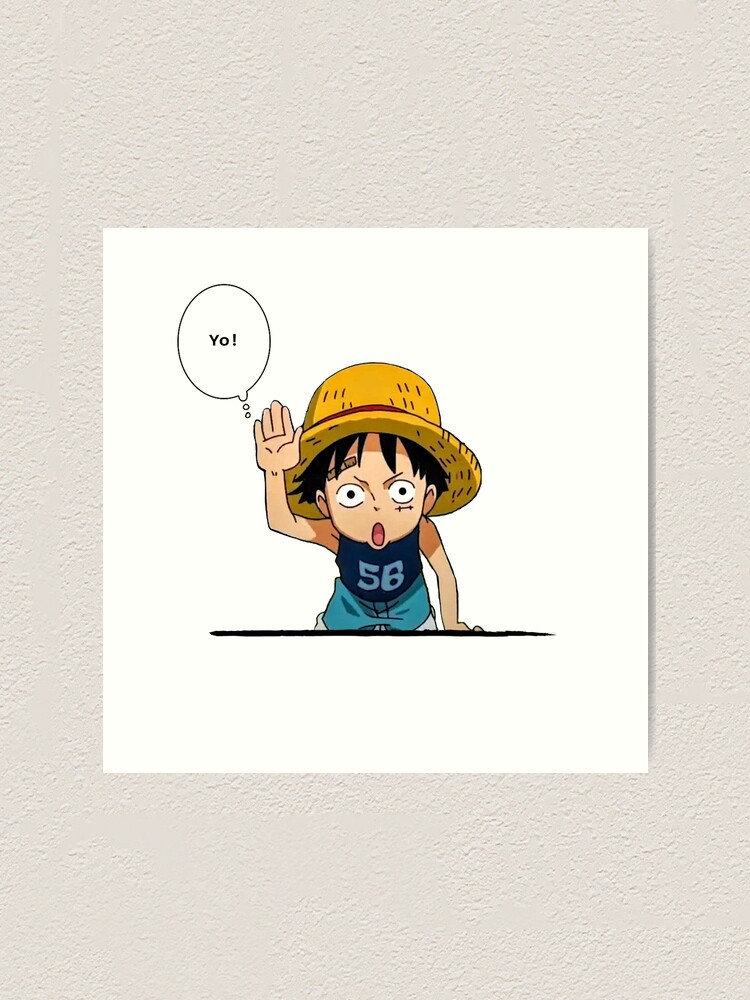 "Small Kid Luffy Saying 'Yo' - One Piece Anime Design Of Little Luffy ...