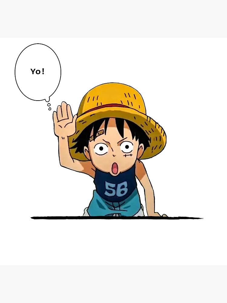 "Small Kid Luffy Saying 'Yo' - One Piece Anime Design Of Little Luffy ...