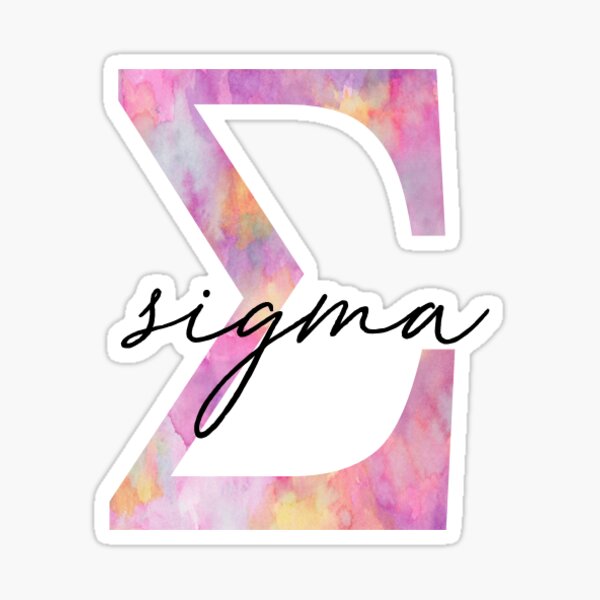 "Sigma" Sticker for Sale by lenicevictoria | Redbubble