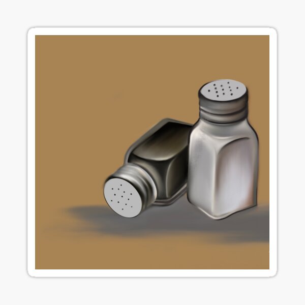 "Salt and pepper" Sticker for Sale by RestiveArt | Redbubble