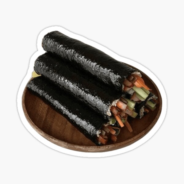 "Kimbap 김밥" Sticker for Sale by Kito-Kato | Redbubble