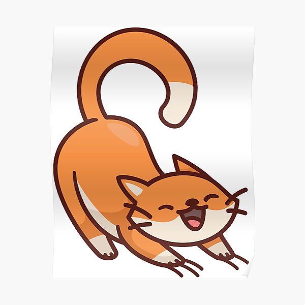 "Cat Scratching" Poster for Sale by taufikrizkyy | Redbubble