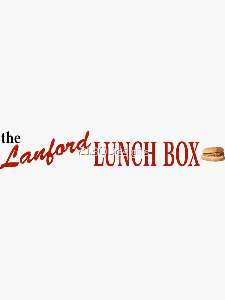 "The Lanford Lunch Box" Sticker for Sale by 2130Designs | Redbubble