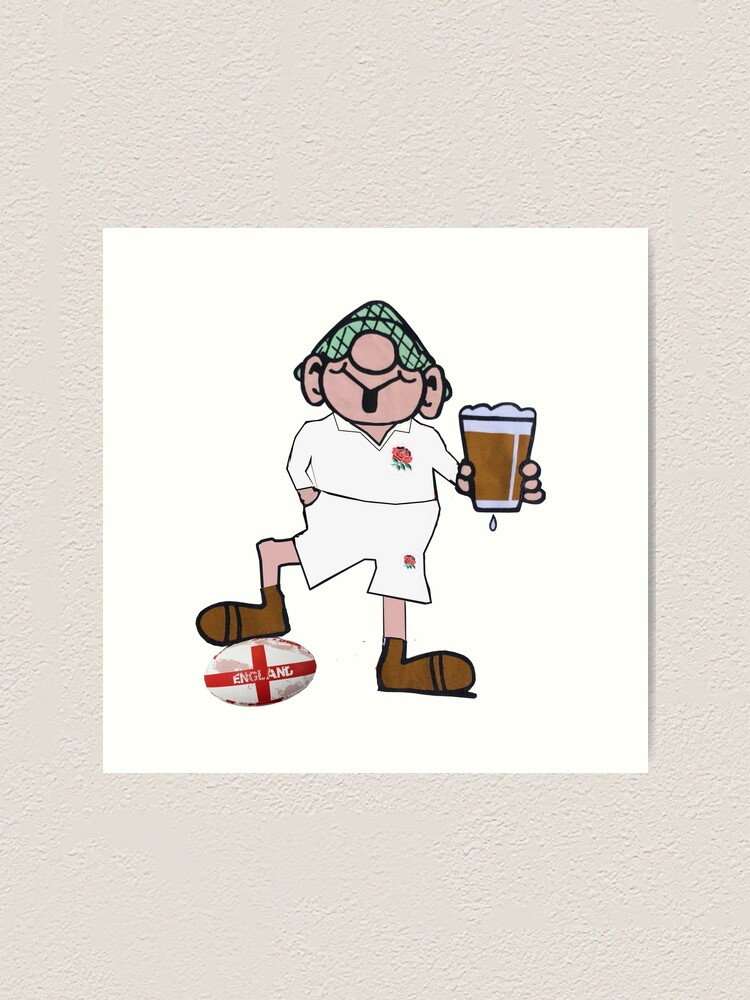 "ANDY CAPP ENGLAND RUGBY" Art Print for Sale by Whatamidoing20 | Redbubble