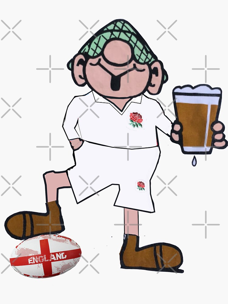 "ANDY CAPP ENGLAND RUGBY" Sticker for Sale by Whatamidoing20 | Redbubble