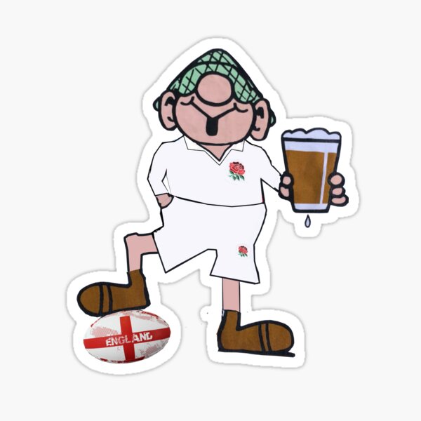 "ANDY CAPP ENGLAND RUGBY" Sticker for Sale by Whatamidoing20 | Redbubble