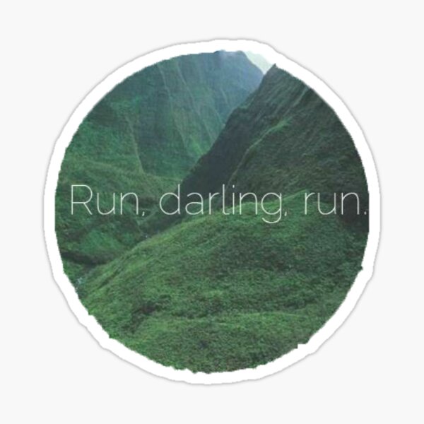 "Run Darling Run" Sticker by sarahbeck2 | Redbubble
