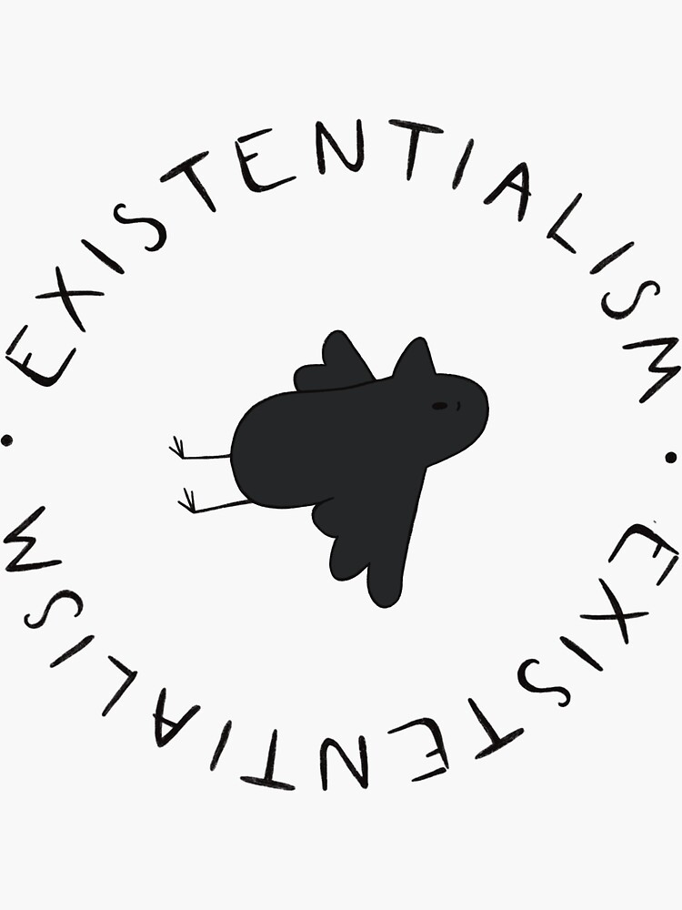 "Existential crow" Sticker for Sale by siejobsessions | Redbubble