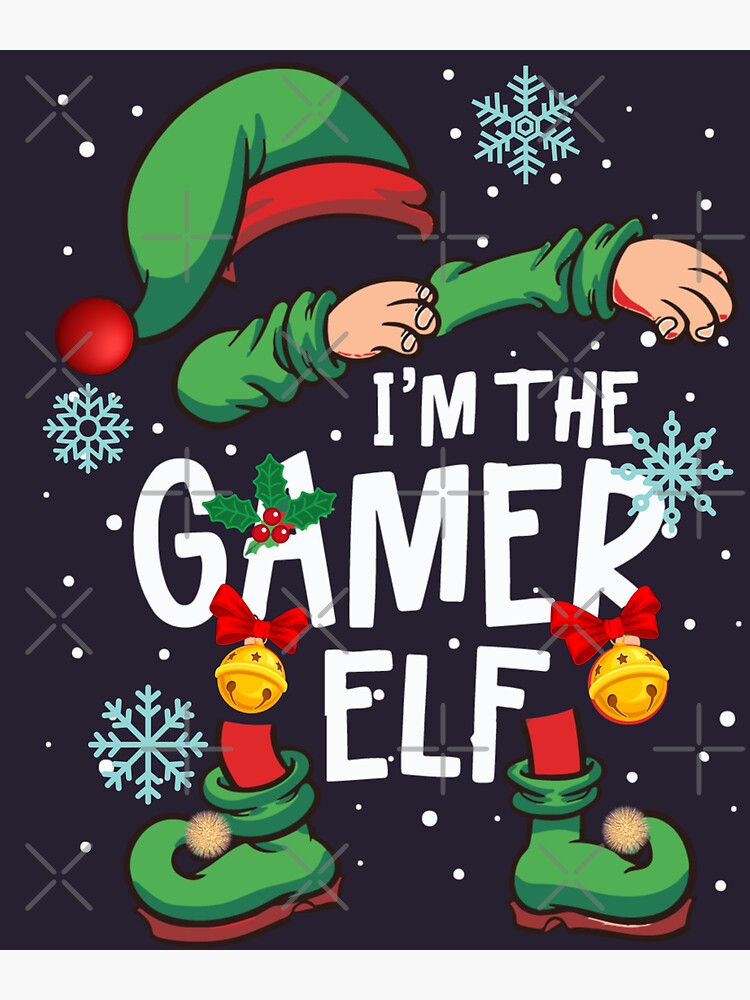 "I'm The Gamer Elf, Christmas Gamer, Merry Christmas Elf" Sticker for ...