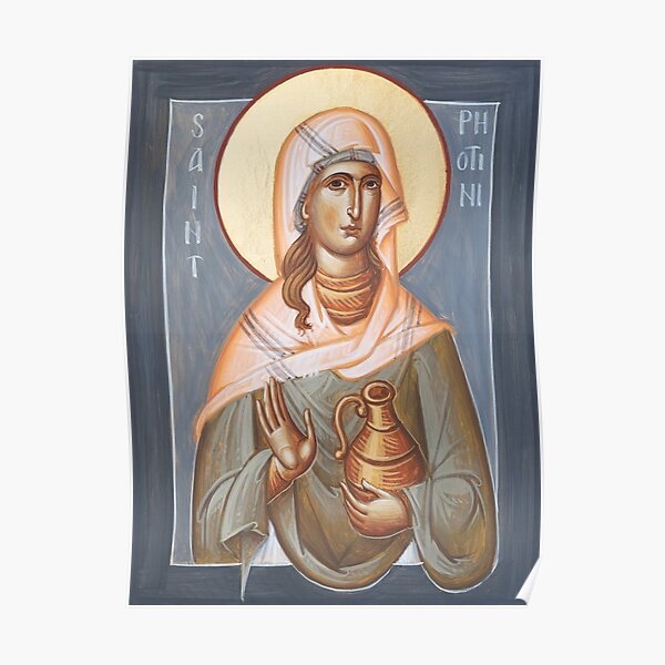 "St Photini (The Samaritan Woman)" Poster for Sale by ikonographics ...
