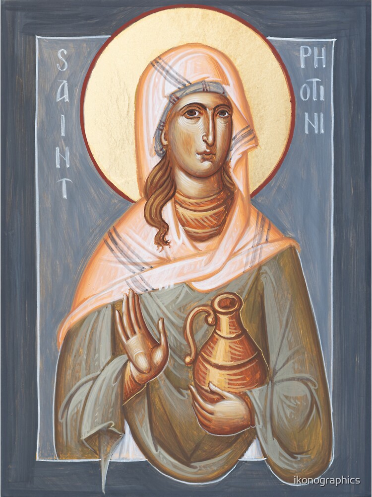 "St Photini (The Samaritan Woman)" Sticker for Sale by ikonographics ...