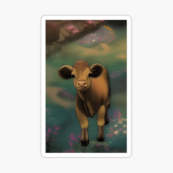 "Baby calf" Sticker for Sale by GroovyDino | Redbubble