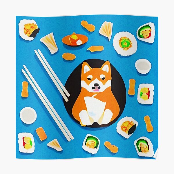 "Shibu Inu Loves Sushi Ramen Noodles Design Anime Gift Teens Christmas ...