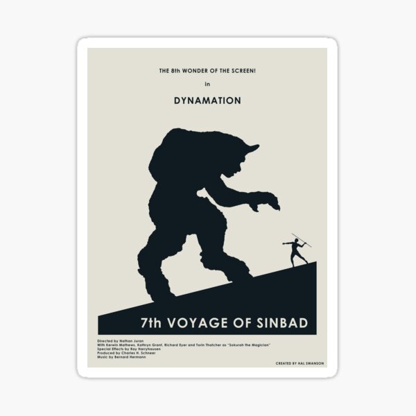 "7th Voyage of Sinbad (Poster)" Sticker for Sale by Roller711 | Redbubble
