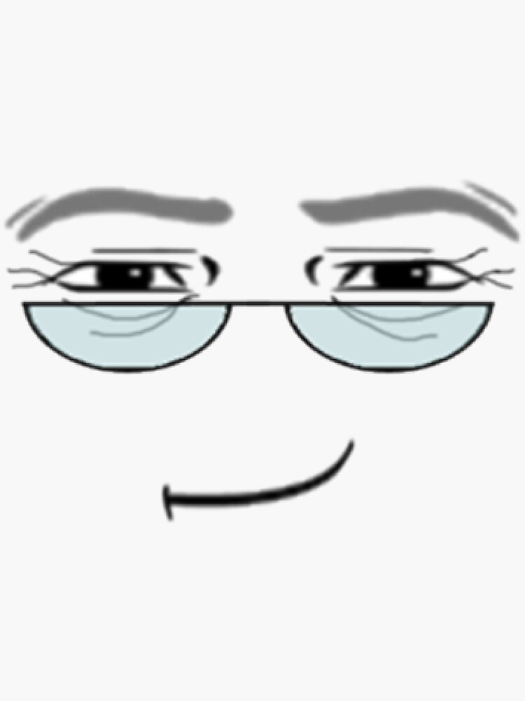"Roblox man face " Sticker for Sale by LC-SHOP | Redbubble