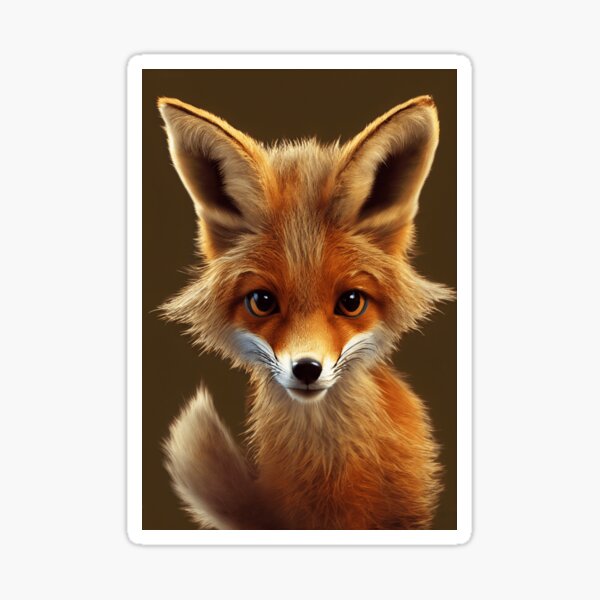"Little Fox" Sticker for Sale by PM-Artistic | Redbubble