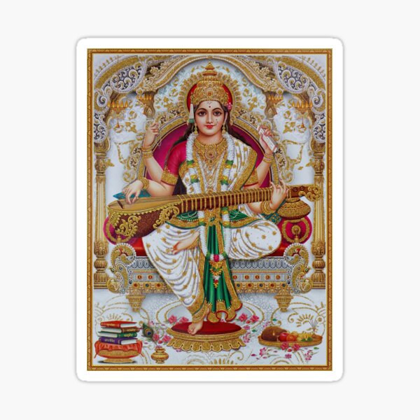 "Goddess Saraswati" Sticker for Sale by Onodera | Redbubble