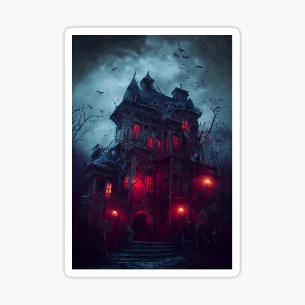 "Halloween House" Sticker for Sale by NTGUILTY | Redbubble