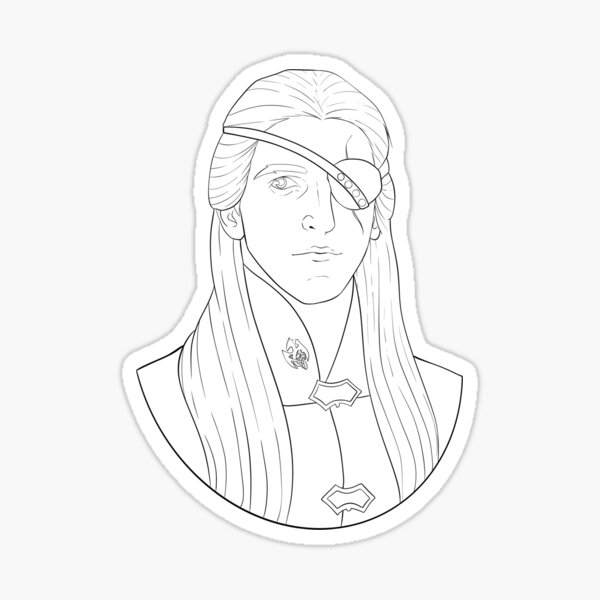 "Aemond One Eye" Sticker for Sale by emmaffion | Redbubble