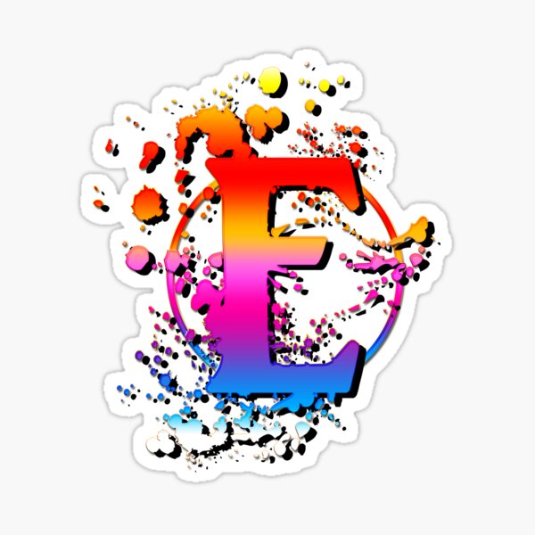 "E" Sticker for Sale by Sinmara12 | Redbubble
