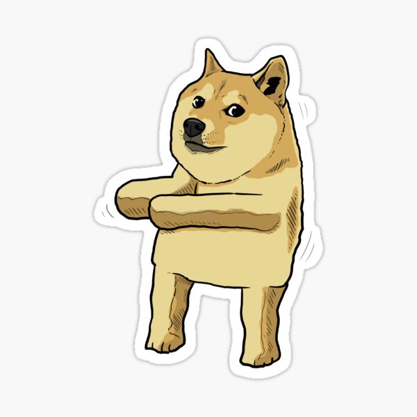 "Dancing Doge" Sticker for Sale by FunnehGacha | Redbubble