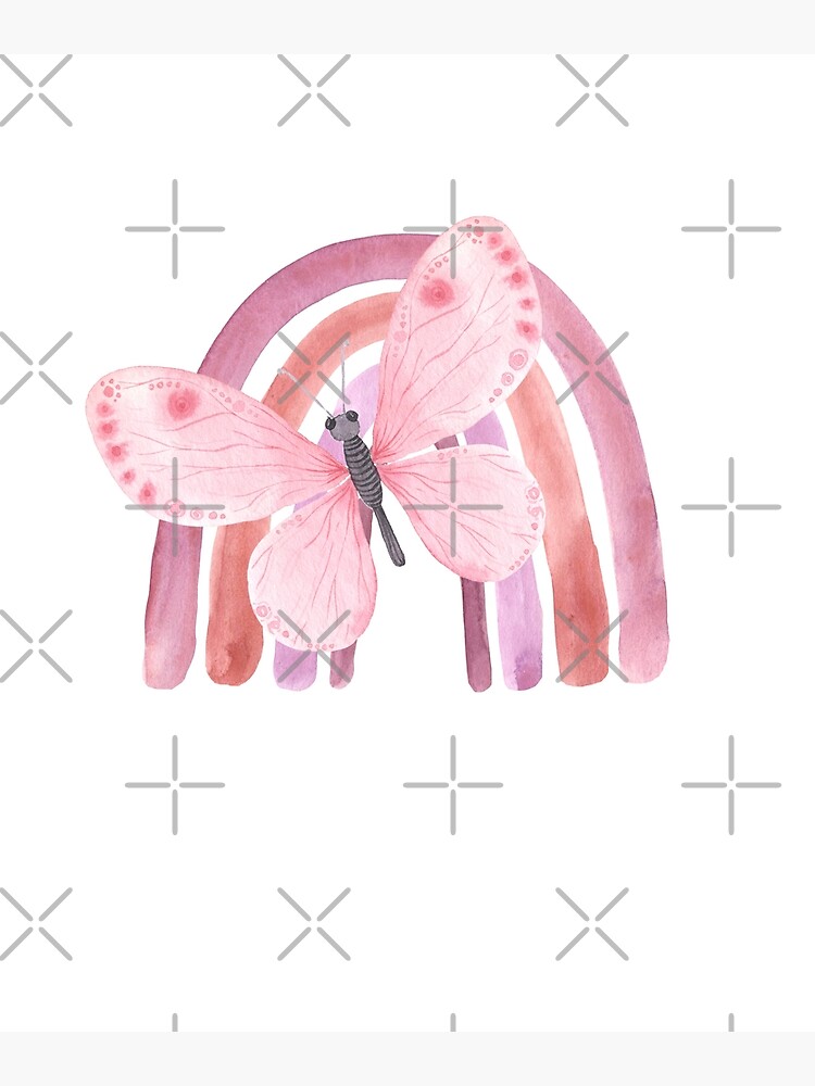 "Pastel Rainbow Butterfly" Poster for Sale by HappyLifeCreate | Redbubble