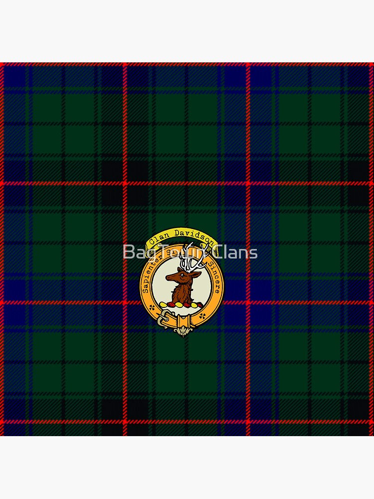 "Davidson Scottish Tartan and Crest" Sticker for Sale by ljrigby ...