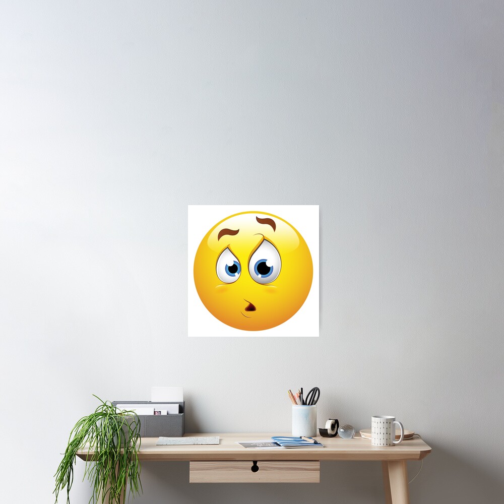 "Verwirrter Smiley Emoticon" Poster von allovervintage | Redbubble