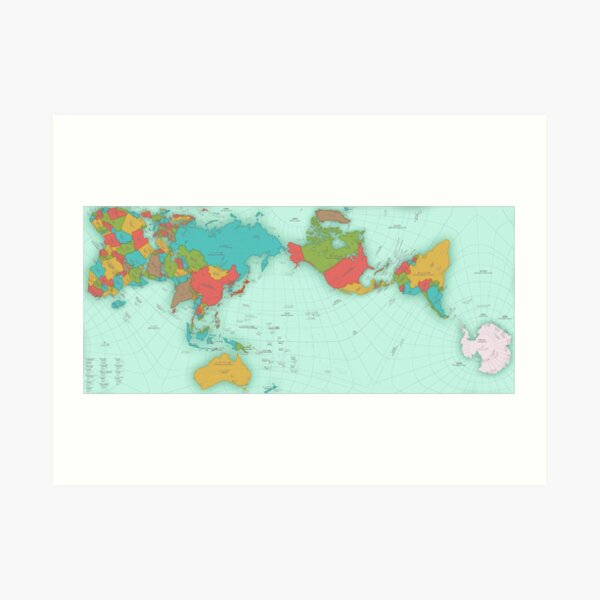 "Authagraph World Map" Art Print for Sale by Kindergeschenke | Redbubble