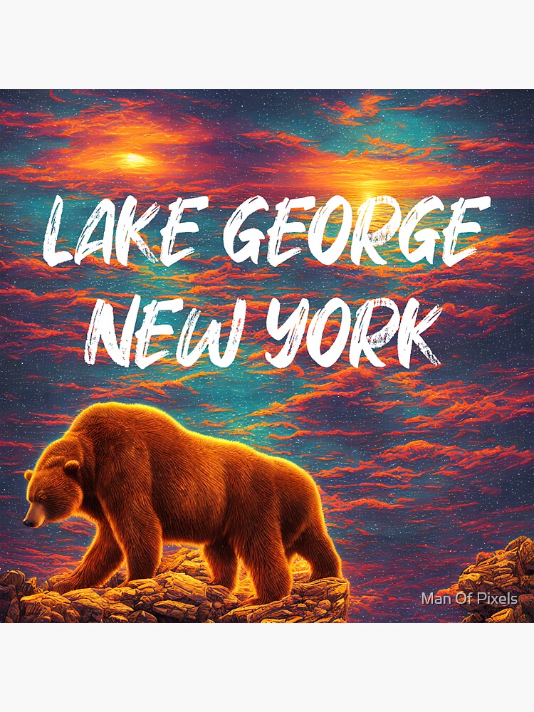 "Lake George New York Bear Vintage A Gift For A Magical Happy Christams ...