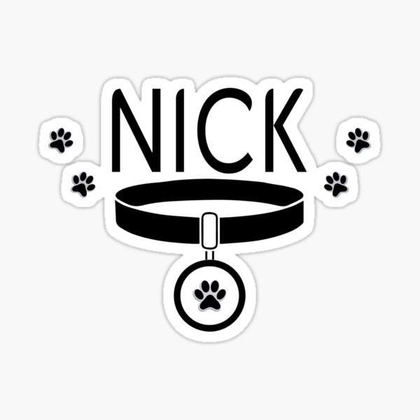 "NICK Pet's Name - My cat's name is NICK - NICK cat's Name" Sticker for ...
