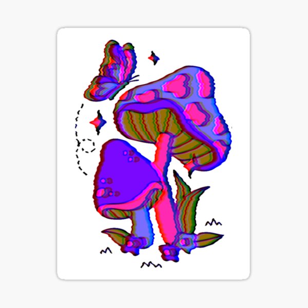 "Trippy shrooms" Sticker for Sale by CreativeGhost93 | Redbubble