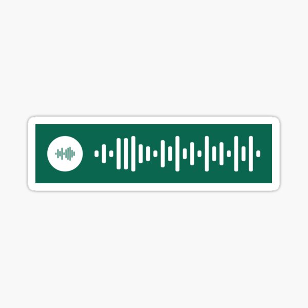 "Supermarket Flowers Ed Sheeran Spotify Code" Sticker for Sale by ...