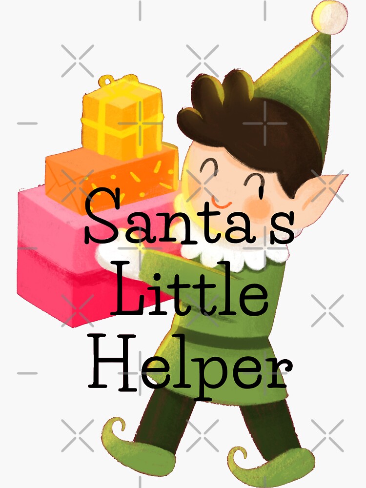 "snata's little helper" Sticker for Sale by nikolaiart | Redbubble