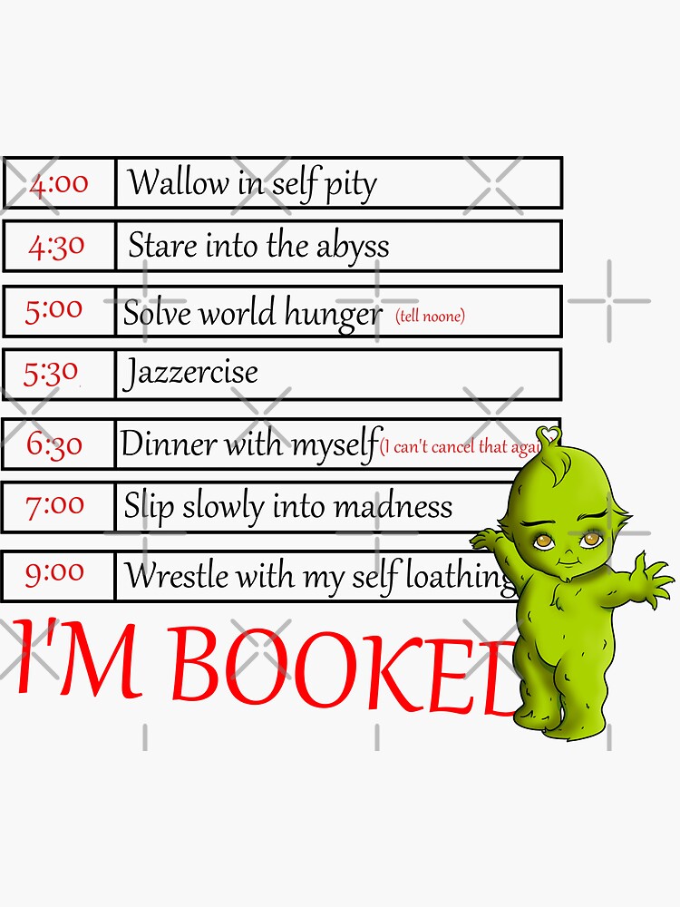 "Booked without stars" Sticker for Sale by imsomethingelse | Redbubble