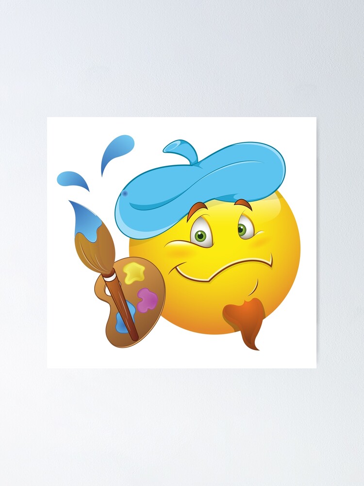 "Artist Smiley Face Emoticon" Poster for Sale by allovervintage | Redbubble